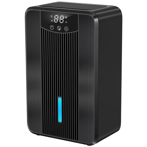 【ペルチェ除湿機、高効率除湿可能】ペルチェ素子によって湿気を冷やし結露させる除湿方式をペルチェ式除湿機です。1000ML大容量排水タンクが搭載され、一日あたりの除湿量はなんと500mlです(室温30°C、湿度RH80%の場合)、長時間連続使...