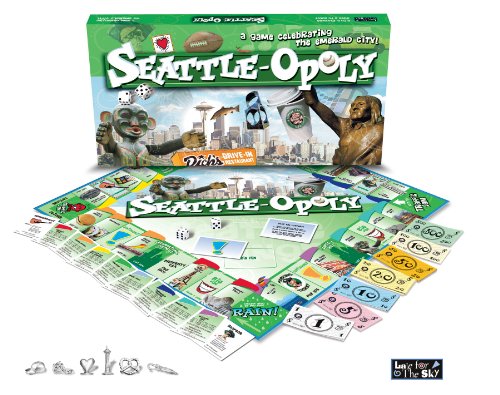 商品情報 商品名ボードゲーム 英語 アメリカ 海外ゲーム Late for the Sky Seattle-Opoly Board Game, Property Trading Family Game, 2?6 Players, City ...