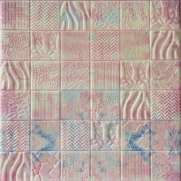 ◆厚さ：0.6cm◆状態：新品◆材質：XPEエコ フォーム◆50枚 70cm×70cm◆裏面に粘着性があり、はがすと、壁に貼ることができる3D壁紙◆防水 汚い防止 カビ防止◆貼り付け方は簡単。各場所に適用！◆手作業での採寸の為、若干誤差があ...