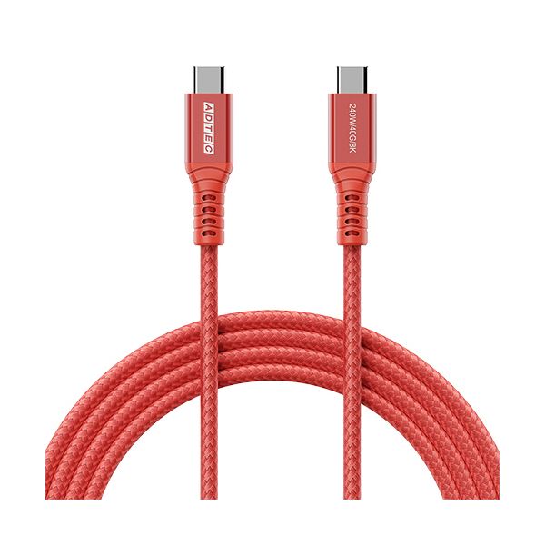 ■商品内容パステル調カラーの高性能USB4 Gen3対応ケーブルです。●高速充電の規格「USB Power Delivery EPR」に対応するUSBType-Cケーブル。色はレッドです。●PD3.1に準拠した最大240W/48V/5A対応...