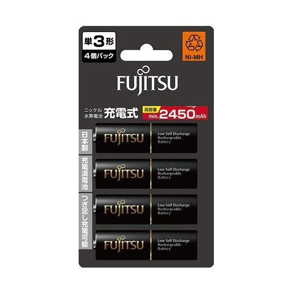 ■商品内容【ご注意事項】この商品は下記内容×3セットでお届けします。乾電池の代わりに手軽に使える充電式電池。●高容量タイプの単3形4本入です。■商品スペック電池サイズ：単3充電池容量：Min.2450mAh充電可能回数：JIS C87082...