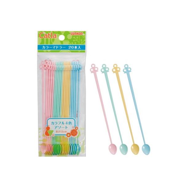 ■商品内容【ご注意事項】この商品は下記内容×240個セットでお届けします。・コースター カラーマドラー 20本入【商品説明】5色入りマドラースプーン。5色アソート（ピンク・イエロー・グリーン・ブルー・ホワイト■商品スペック内容数：20本入り...