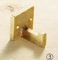 付属部品：皿木ねじ3.5×25（マイナスネジ） 対応板厚：20mm 耐荷重10kg ＊耐荷重は目安であり保障値ではありません。