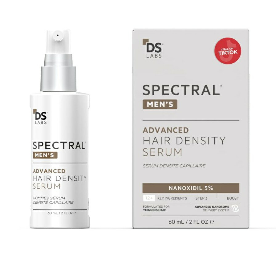 スペクトラル メンズ（2 oz, 60 ml） DSラボラトリー独自の5%ナノキシジル複合体（ピロリジニルジアミノピリミジンオキシド、アゼライン酸、リゾホスファチジン酸、銅トリペプチド-1 を含むリポソーム製剤） とその他の毛髪用成分を配合...