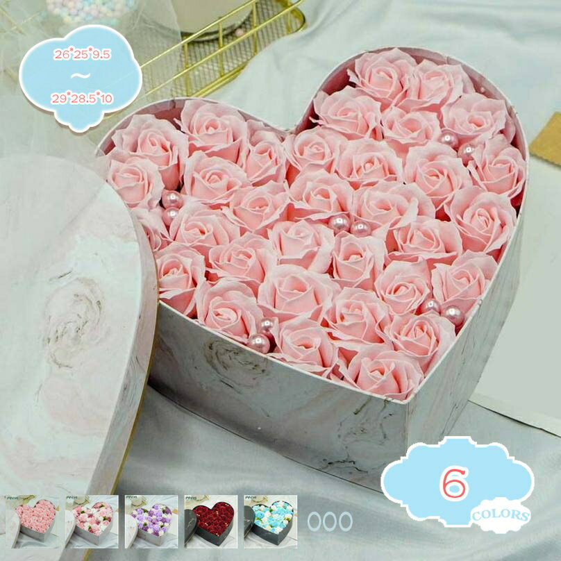 メイン素材：石花優しい香り付きの観賞用ソープフラワー、高品質な石素材で作られたバラのお花は本物と見間違えるほどですが、 お水やりが必要ないので、手入れも簡単です。精巧な包装：ハート型ギフトボックスはロマンチックさに徹するデザインとなっている...