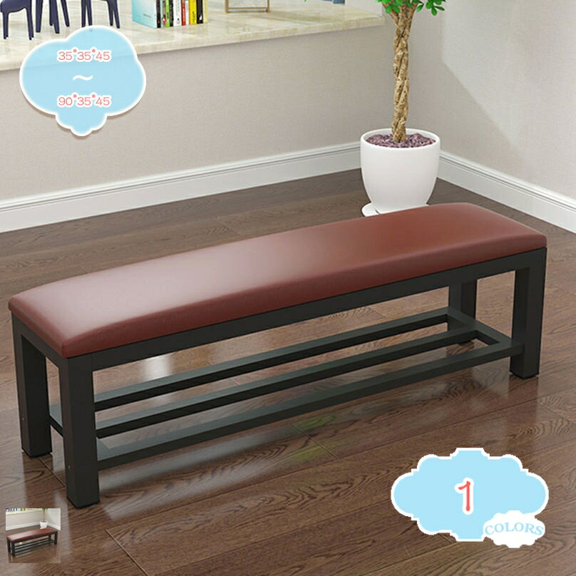 メイン素材：メタル【サイズ】(約)35*35*45cm 80*35*45cm 90*35*45cm 【耐荷重】約120kg【素材】フレーム部分：炭素鋼、座面部分：PU合皮頑丈で安定しています: 優れているの鉄細工と厚い金属製のスツールの脚、...