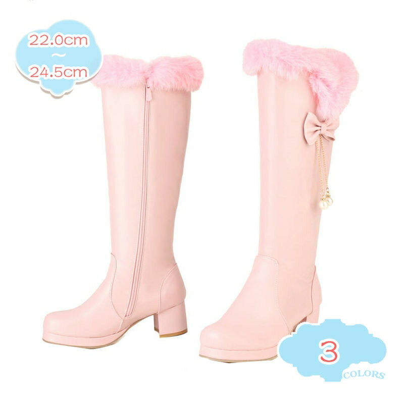 表地：puメイン素材：pu○【ヒール】：5.5cm 【筒丈】：35cm 【カラー】：ホワイト ピンク ブラック 【サイズ】： 34（22cm） 35（22.5cm） 36（23cm） 37（23.5cm） 38（24cm） 39（24.5c...