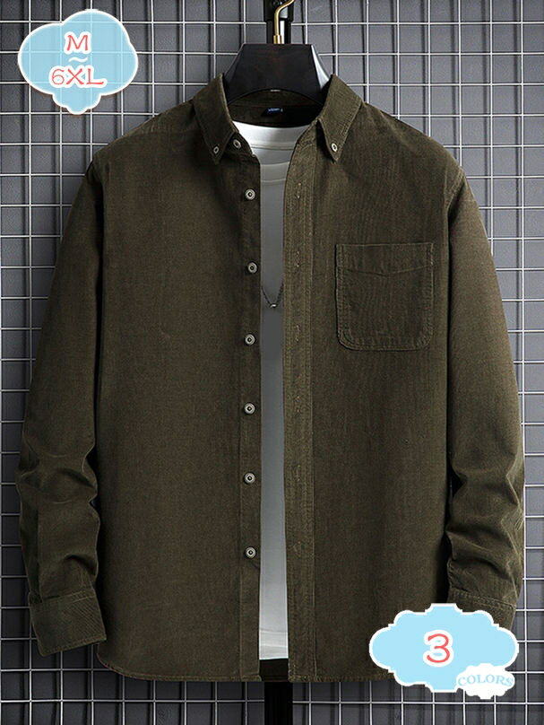 表地：ポリエステルメイン素材：ポリエステルM=39 L=40 XL=41 2XL=42 3XL=43 4XL=44 5XL=45 6XL=46【ファッションデザイン】カジュアルなファッション無地長袖は普段もビジネスも利用できます。精巧なボタ...