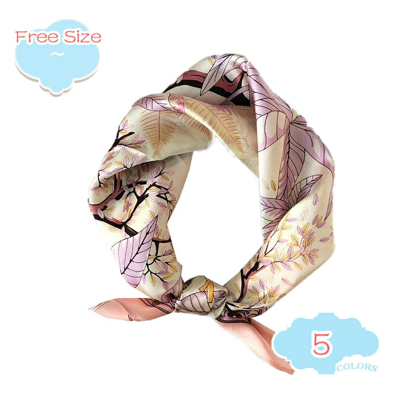 表地：シルクメイン素材：シルク【サイズ】F：53*53cm 【素材】シルク ◆平置きにする実寸採寸のため、多少の誤差が生じる場合があります。【手触り抜群＆一年間通用】上質な生地で美しい光沢感と滑らかな質感が特徴で、さらっとかけるだけですごく...