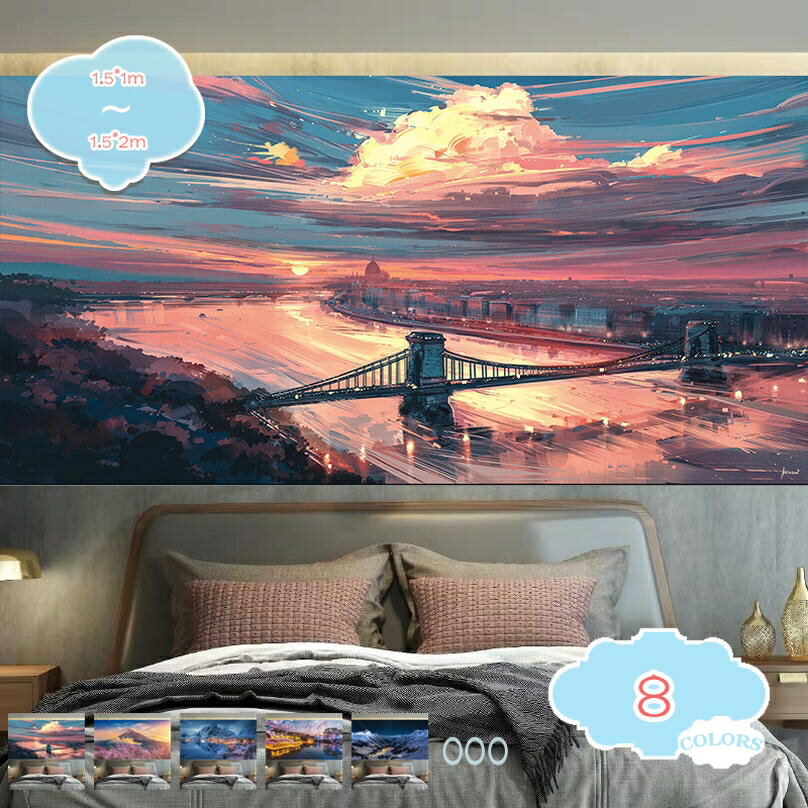 メイン素材：ポリエステル材質：ポリエステル製　サイズ：（cm）1.5*1m 1.5*1.3m 1.5*2m視覚インパクト：お部屋をもっと楽しく快適にするために、素敵に演出してくれるタペストリーはいかがでしょうか。掛けた瞬間一気にイメージチェ...