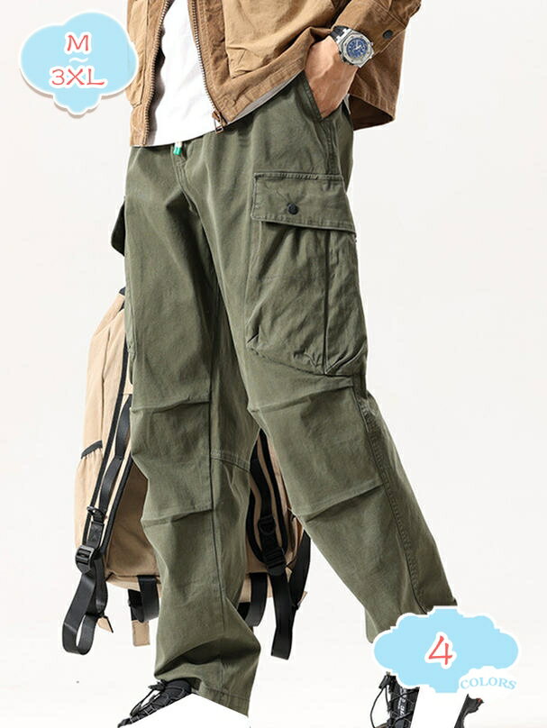 表地：綿メイン素材：ポリエステルS=28 M=29 L=30 XL=31 2XL=32 3XL=33 4XL=34 5XL=35 6XL=36 [オシャレカーゴパンツ] ゆったりしたデザインなので、ウエストゴムがあって窮屈感が全然なくて、動...