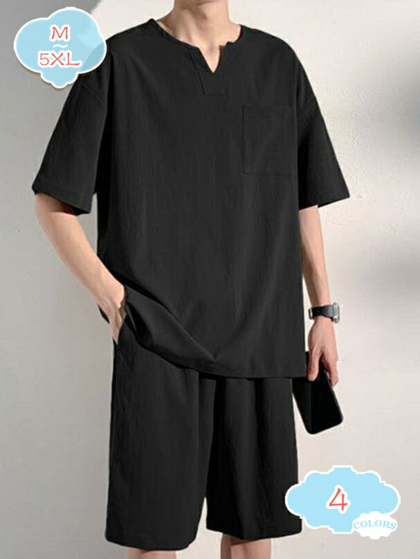 表地：ポリエステルメイン素材：ポリエステル【セット内容】Tシャツ+ハーフパンツ。トップスが着るだけでこなれ感をアップしてくれます。ショーツは太ももにスキマができるようにワイドシルエットで仕上げました！【快適生地】やわらかな素材で仕上げました...