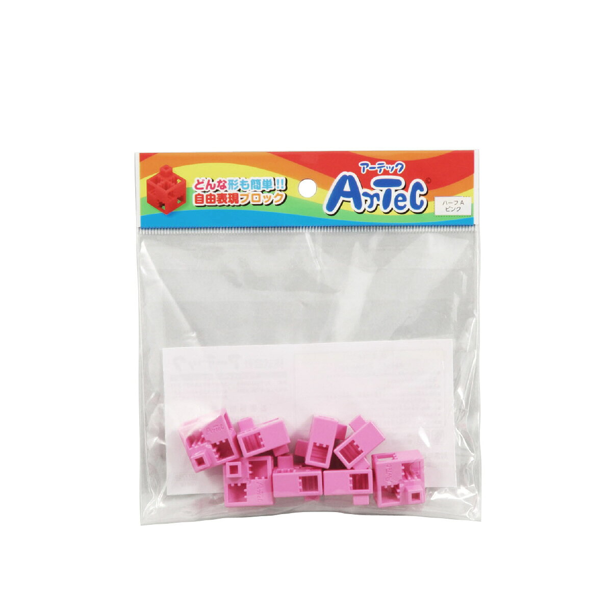 商品サイズ（単位mm)：ブロック ハーフA：W20×H20×D10mm