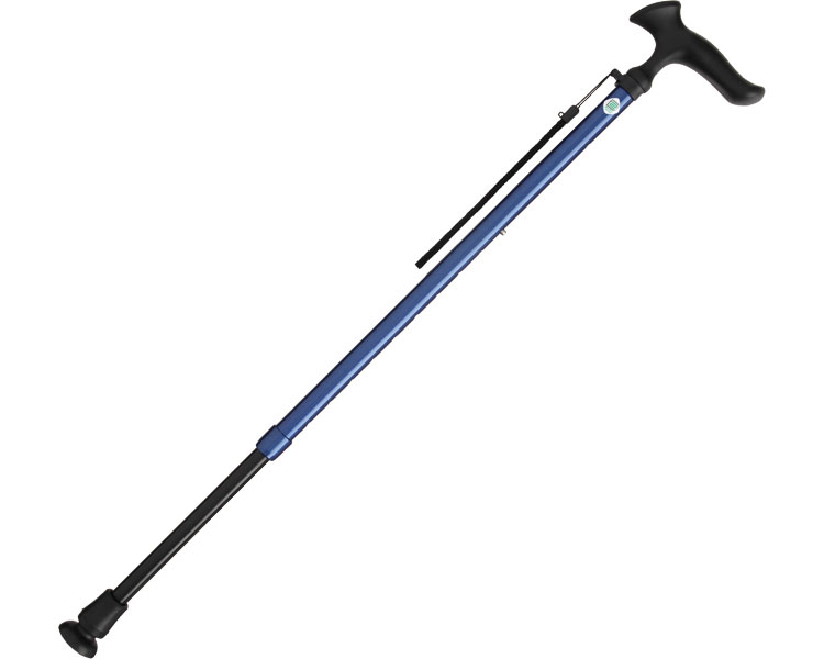商品の仕様●サイズ／長さ約73〜95.5cm（10段階／2.5cm）、グリップ長さ：12.5cm、ゴムチップ底径：約4cm●パイプ径／上部：1.9cm、下部：1.6cm●重さ／約270g●材質／本体：アルミ、グリップ：ポリプロピレン、ストラ...