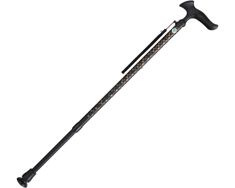 商品の仕様●サイズ／長さ約73〜95.5cm（10段階／2.5cm）、グリップ長さ：12.5cm、ゴムチップ底径：約4cm●パイプ径／上部：1.9cm、下部：1.6cm●重さ／約270g●材質／本体：アルミ、グリップ：ポリプロピレン、ストラ...