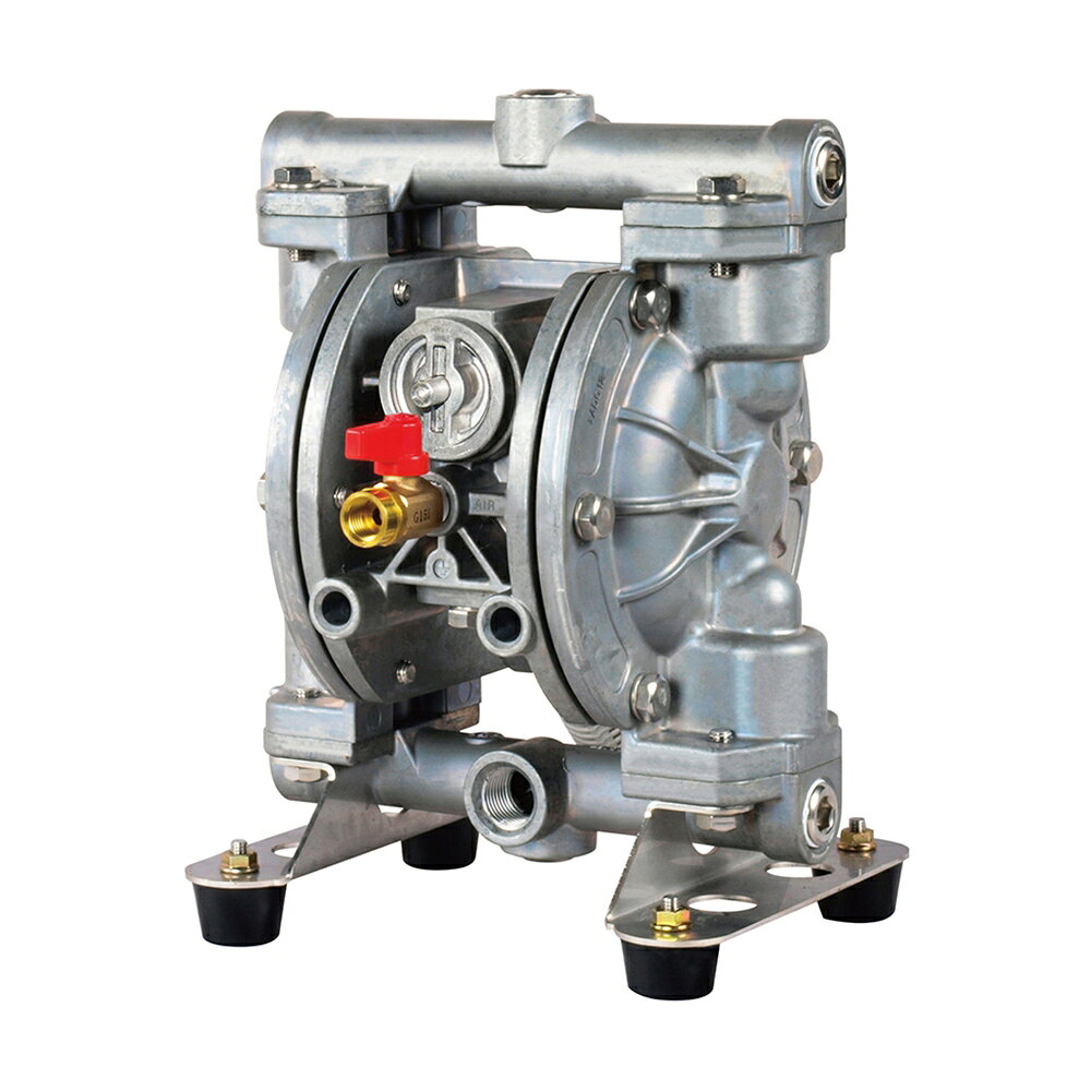 ダイヤフラムポンプ（エア駆動式）アルミ/NBR 約60L/min G15AN00 その他■特徴■●金属タイプはIN/OUT4方向での接続が可能です（樹脂タイプは吸込み3方向、吐出2方向）。●エア切替部に新切替え機構を採用しました。●呼び水不...
