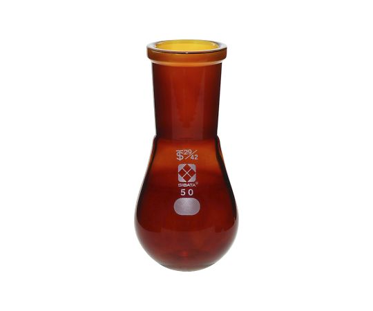 共通すり合わせなす形フラスコ(茶褐色)29/42 50mL 柴田科学■特徴■●野菜のなすの形をしたフラスコです。●肩の部分がないので、中の試料を取り出しやすく、洗浄がしやすい構造になっています。●斜めにしたときに液の表面積が大きくなるため、...