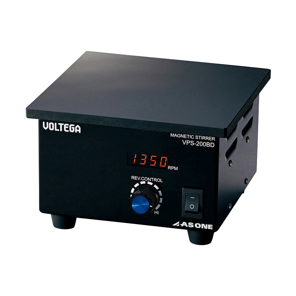 VOLTEGAパワースターラー （フェノール樹脂）デジタルタイプ 200×200mm VPS-200BD アズワン■特徴■●強力磁石＆インダクションモーター採用で高粘度・大容量の撹拌が可能です。●タコジェネレーターによるフィードバック制御に...