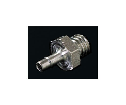 ●シリコンやタイゴンなど軟質チューブ用で、10-32UNFオスネジ付きです。●オールSUS303製で、加熱滅菌可能。●ネジ規格：10-32UNFオス●適用チューブ内径：1.5mm〜1/16"●材質：SUS303●サイズ（mm）：8×12L