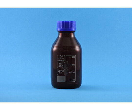 ●ISO DIN 4796-1規格品●PPキャップ及びシールリング付●容量：500mL●ねじ口規格：GL-45●全高：176mm（スクリューキャップは除く）●胴径：86mm●素材：ほうけい酸3.3ガラス