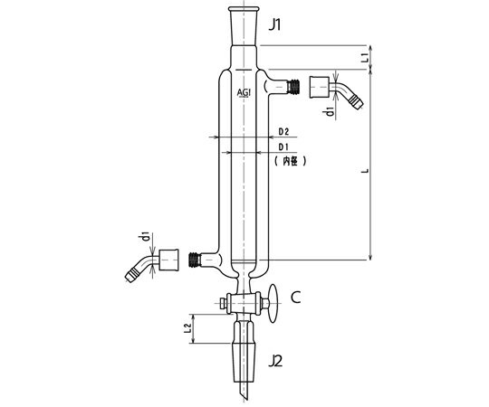 ●フィルター標準細孔は、並目[60 〜 30μm] です。その他細孔についてはフィルター規格表を参照の上、ご指示ください。（希望フィルター細孔により価格が異なります。）●本体部を二重管にした恒温タイプです。●L1・L2 寸法は目安寸法です。...