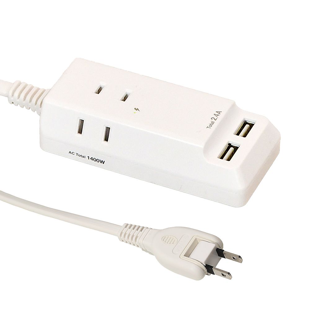 ●スマートフォンを2台同時充電可能！（USBポート）●iPhone、iPad、Androidスマートフォン/タブレットを充電可能です。●接続された機器（iPhone、iPad、Android等）に対し、最適な出力を自動識別し、急速充電する自...