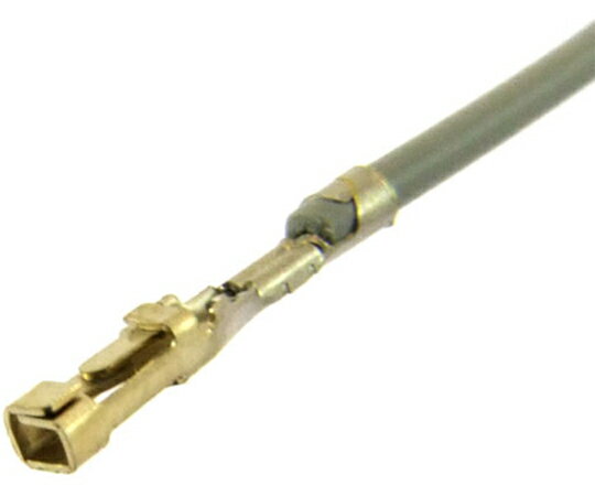 ●QI-ZU（コンタクトピン）をUL1007AWG26のワイヤに圧着したケーブル。●ケーブル色：灰●ケーブル長：450mm●対応コネクタ：QIコネクタ／QIIコネクタ（2.54mmピッチ）