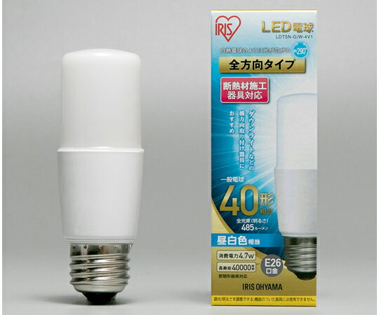 ●白熱電球のように光が広がる全方向タイプで、ダウンライトなどの横方向取り付け器具に適したLED電球です。●口金サイズがE26口金なので、照明器具を替えることなくご使用いただけます。●断熱材施工器具・密閉形器具にご使用可能です（※断熱材施工器...