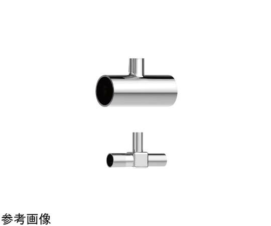 ●食品用配管部材●内外#320〜#400●バフ研磨仕上げ●サニタリー配管用 ヘルール接続異径チーズ●OD1：38.1●OD2：17.3●t1：1.2●t2：1.65●A：48.5●B：38●Mass kg：0.117●SUS316Lのみ