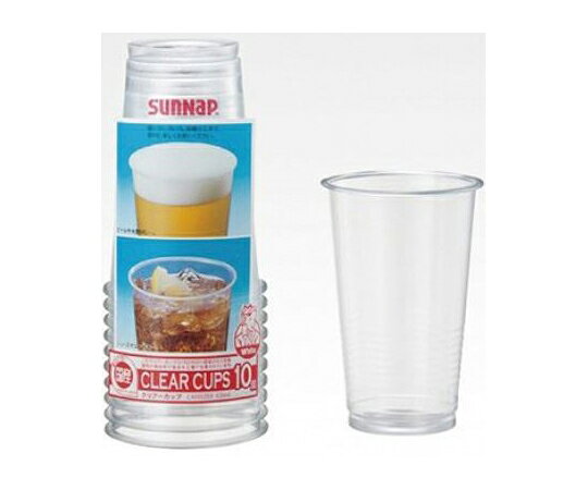 ●洗う手間なく衛生的な使いきり食器。●冷たい飲み物がおいしく見える透明カップ。●内容量：10個入