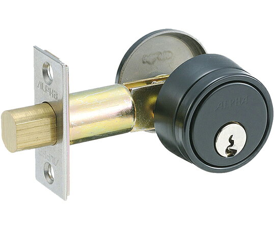 ●カギ付き、ピンシリンダー、チューブラータイプ●開き戸用●扉厚：31〜52mm●バックセット：60mm●カラー：黒●材質：鉄（黒塗装）
