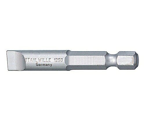 ●差込角1/4"HEXの段付きマイナスビット。●差込角("HEX)：1/4●刃先厚(a;mm)：1.6●刃先幅(b;mm)：8.0●全長(L;mm)：50●質量(g)：14●メーカー型番：1250