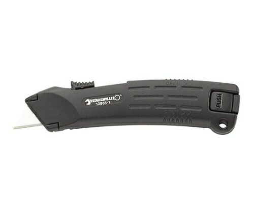 ●自動格納ブレード。●スペアブレードをボディー内に収納可能。●ブレードの交換は工具不要。●厚紙・ゴム・皮・木などを切断できる。●ボディーは亜鉛ダイキャスト製。●段ボール、ゴム、革製品、木製品の切断に。●全長(mm)：174●質量(g)：20...