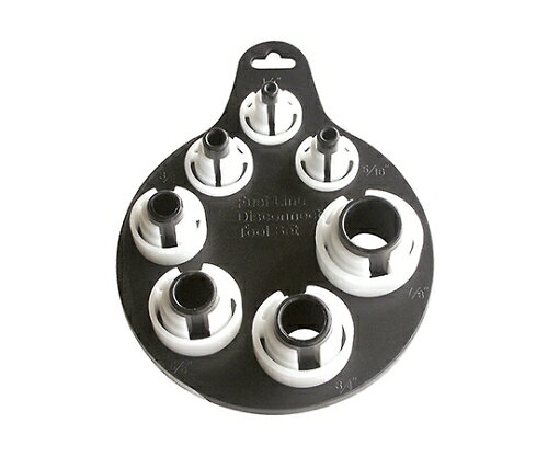 ●エアコンおよびフューエルライン切り離しツール。●アタッチメントサイズ：1/4(φ22.5×15mm)・5/16(φ23×15.5mm)・3/8(φ25×15.5mm)・1/2(φ26×18.5mm)・5/8(φ31×19mm)・3/4(φ...