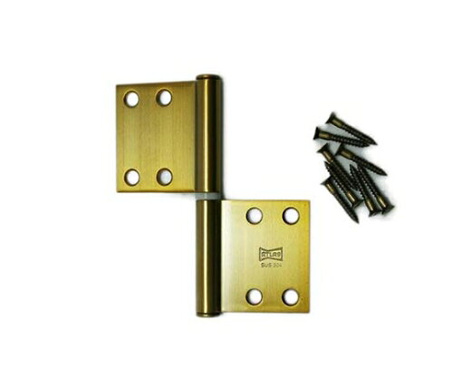 ●家具・建具の組立・補修等に最適な蝶番です。●サイズ：102×89mm●カラー・仕上：サテンゴールド●コード番号：00017468