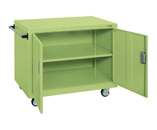 ●セット内容(付属品)：扉内棚板1枚付(30mm調整可能)SKR-100TN●サイズ：1100×650×880mm●色：サカエグリーン●質量：62kg●キャスター：100φゴム車●コード番号：21720