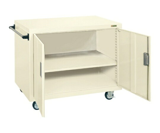 ●セット内容(付属品)：扉内棚板1枚付(30mm調整可能)SKR-100TNI●サイズ：1100×650×880mm●色：アイボリー●質量：62kg●キャスター：100φゴム車●コード番号：80655