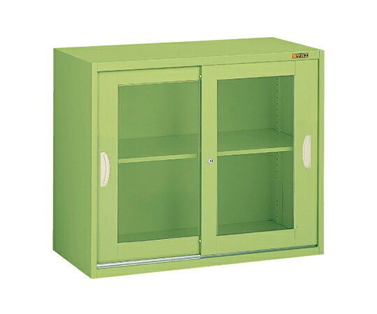 ●セット内容(付属品)：棚板1枚付●セット内容(付属品)：アクリル扉付●サイズ：900×450×750mm●内寸：860×392×690mm●色：サカエグリーン●質量：26kg●コード番号：143946