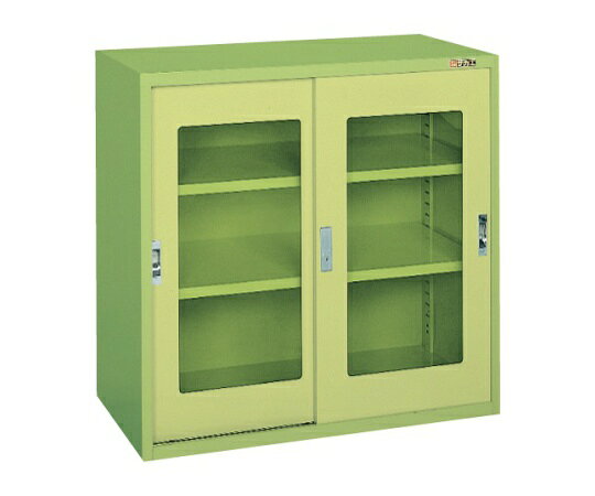 ●セット内容(付属品)：棚板2枚付(30mm調整可能)KU-3D●サイズ：900×450×880mm●内寸：850×385×815mm●色：サカエグリーン●質量：34kg●コード番号：143636