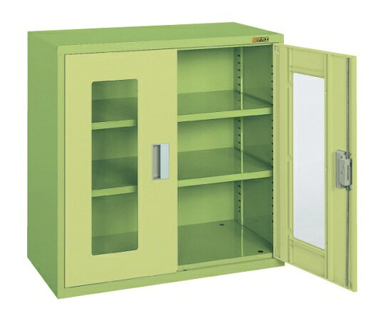 ●セット内容(付属品)：棚板2枚付(30mm調整可能)KU-3B●サイズ：900×450×880mm●内寸：805×425×785mm●色：サカエグリーン●質量：34kg●コード番号：143674