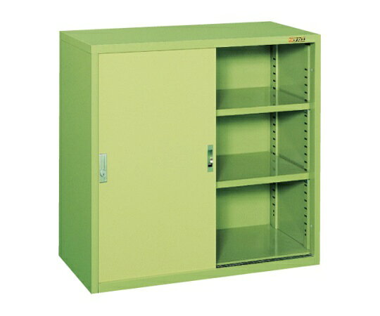 ●セット内容(付属品)：棚板2枚付(30mm調整可能)KU-3D●サイズ：900×450×880mm●内寸：850×385×815mm●色：サカエグリーン●質量：32kg●コード番号：143625