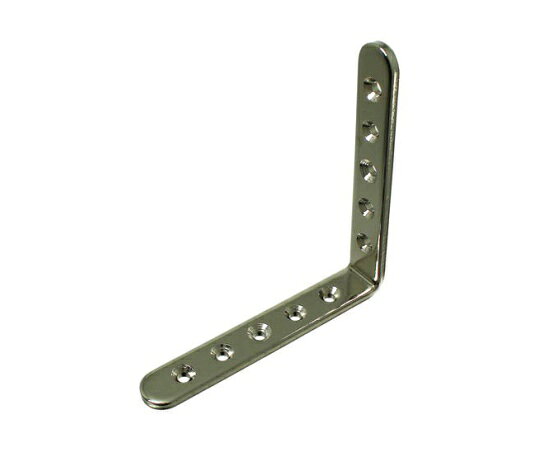 ●かわいいカラーの取付金具。●日曜大工・家具転倒防止に。●サイズ：4×15×94×94mm●形状：L字●材質：スチール●表面加工：ニッケルメッキ●コード番号：00169011
