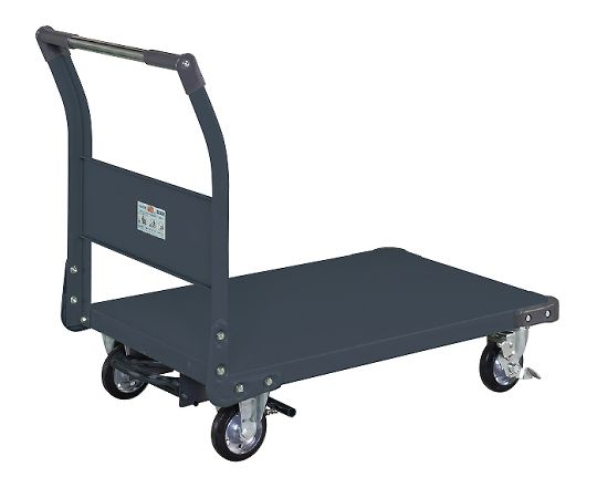 ●本体は粉体塗装のため荷台面に傷が付き難い台車です。●外寸：W955×D630×H876mm●均等積載荷重：400kg●荷台寸法：W900×D600mm●質量：42kg●カラー：ダークグレー●キャスター：125φゴム車●コード番号：211185