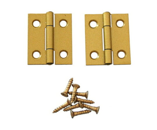 ●開き戸の開閉軸に用いる金物です。●家具・建具の開き扉用丁番●カラー：ゴールド●サイズ：25mm●入数：2●コード番号：00026022