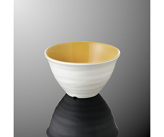 ●内側グレーズの華やかな飯碗●色：白／アンバーC●容量：400mL●径：122mm●高さ：70mm