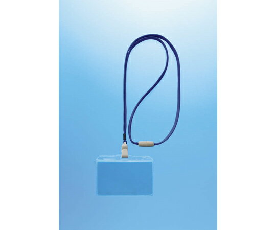 ●製品寸法　その他：●0.3mm厚●色：ブルー●平ひも・ソフトタイプ●有効内寸法：60×95mm●ペットボトル再生繊維ストラップ1m（N-11P）付●セパレートパーツ・固定クリップ付●ストラップ着脱機構付●コード番号：28716