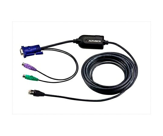 ●KA7920は、カテゴリ5タイプのALTUSEN　KVMスイッチとPS/2インターフェースのコンピューターとの接続に使用するコンピューターモジュールです。●4.5mのカテゴリ5ケーブルが一体型になった本製品は、コンパクトな本体と軽量なデザ...