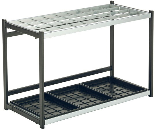 ●折りたたみ式（折りたたみ時厚さは約10cm）●受皿は再生ポリプロピレン100％使用●サイズ：約W760×D366×H500mm●重量：約7.7kg●材質：本体/スチール角パイプ（焼付塗装、焼付塗装+クリア塗装）、受皿/ポリプロピレン（再生樹脂）