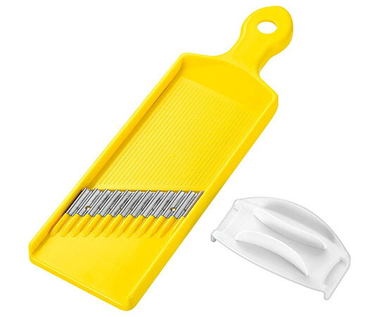 ●なみ形とワッフル形の2種類スライスが可能です。●ご使用になる場合は、本製品の注意書、使用方法をよくお読みください。●用途：野菜をなみ形、ワッフル形にカット●仕様：ホルダー付●なみ形1：食材をスライサーのフチに当てる●なみ形2：フチに当てな...