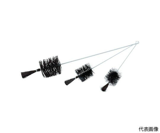 ●線材の脱毛がなく耐久性に優れています。●フラスコやビーカー等の試験容器の洗浄に。■仕様●色：黒●全長（mm）：475●毛幅（mm）：80●毛丈（mm）：75●端毛長さ（mm）：75●材質／仕上：●▼毛：黒豚毛●▼柄：スチール●原産国：日本...